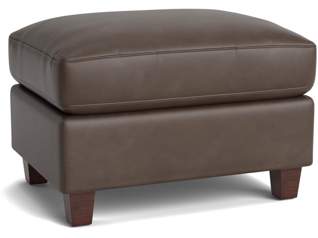 Bassett Furniture Trent Leather Ottoman Furniture Living Room Ottomans