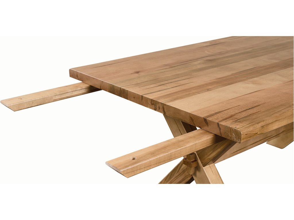 Bassett Furniture Crossbuck Dining Table with Extendable Leaves ...