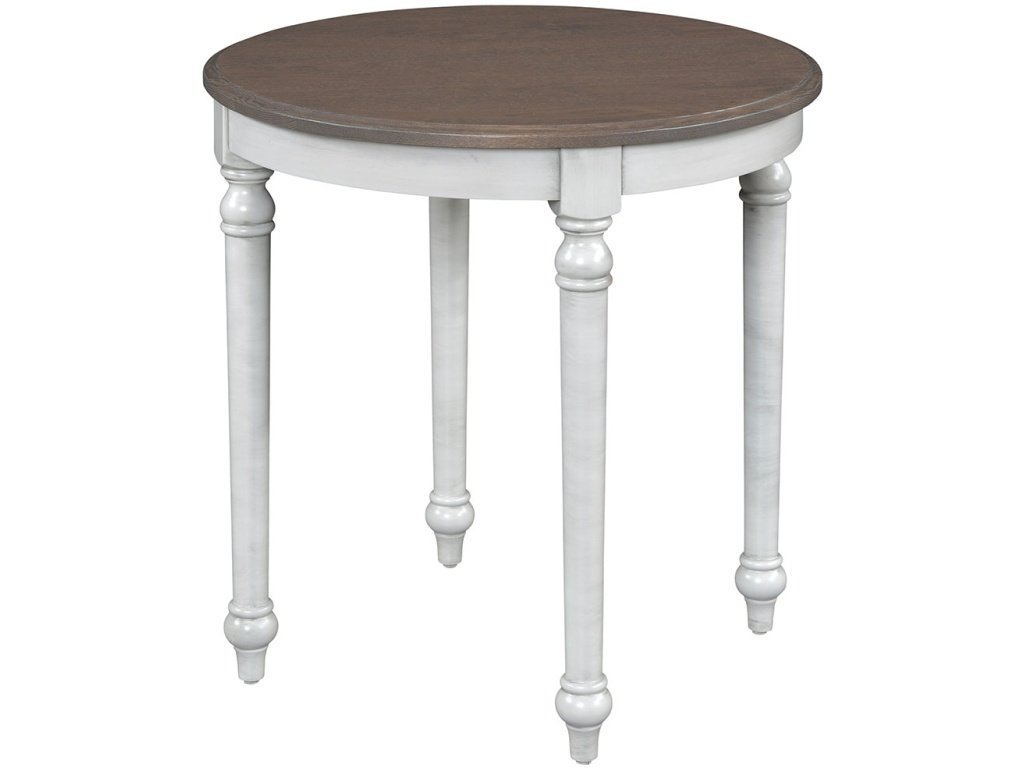 HopeWood Inc Magnolia Round End Table – 24″ Furniture Living Room Tables