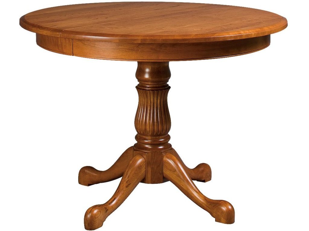 Zimmerman Chair 42" Reeded Single Pedestal Table Furniture Dining Room ...