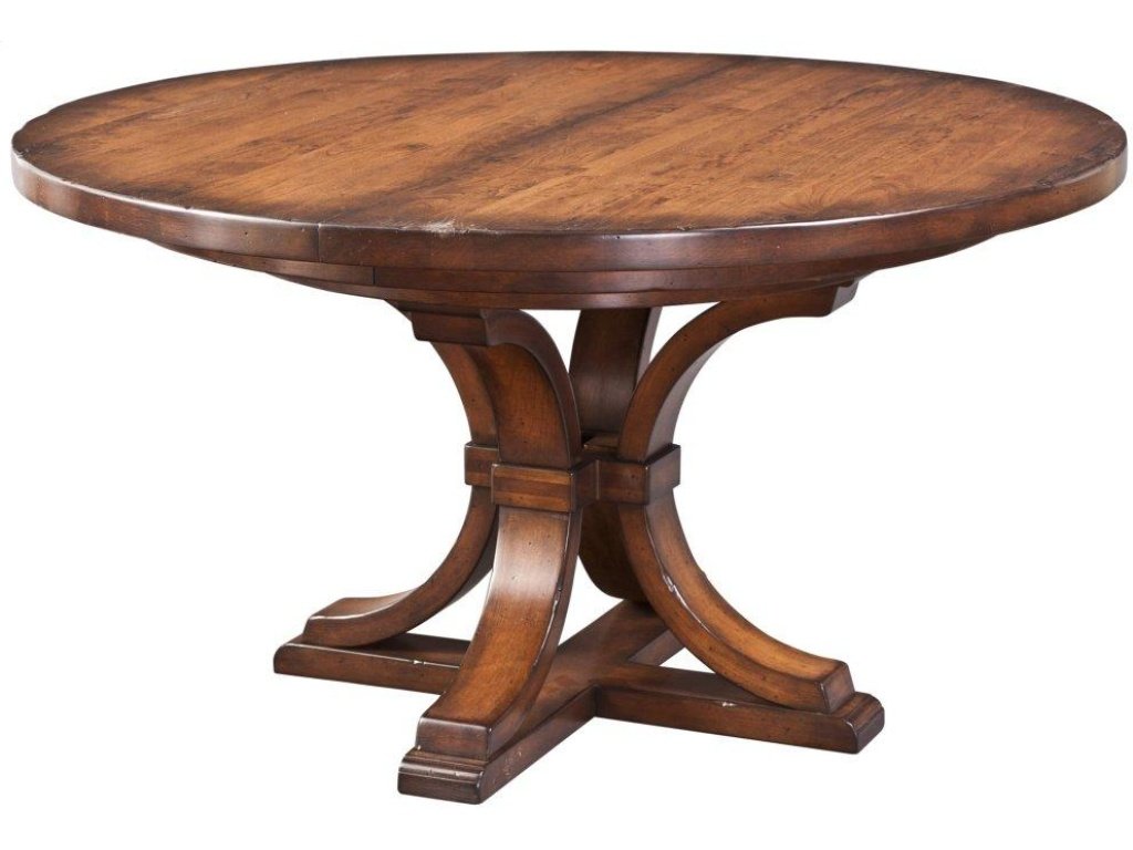 Zimmerman Chair Corona 60" Round Extension Table Furniture Dining Room ...