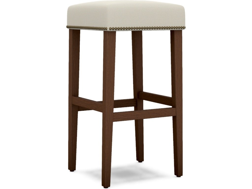 Hekman Jaxon Ii Bar Stool With Nailheads Furniture Dining Room Stools