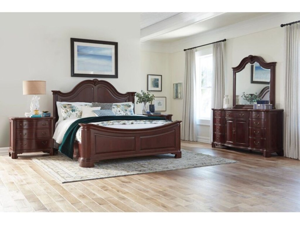 American Drew Mansion King Bed Complete Furniture Bedroom Beds